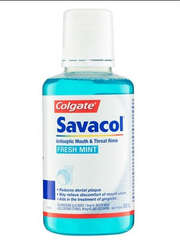 Colgate Savacol Freshmint Antiseptic Mouth and Throat Rinse - 300ml ...